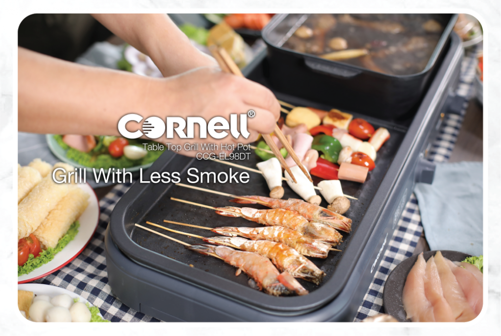 [Online Exclusive] Cornell Table Top Grill with Hot Pot CCG-EL98DT ...